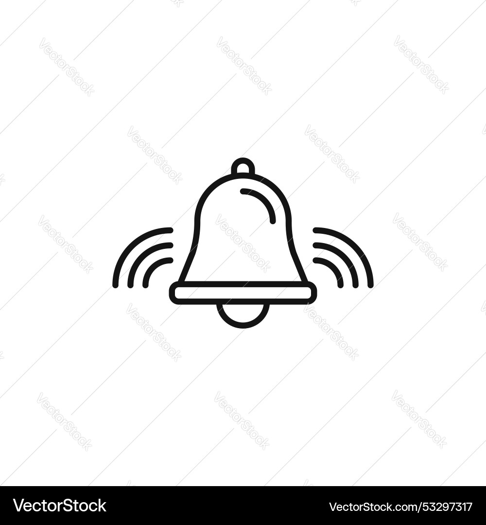 Bell ring icon set alarm notification bell symbol Vector Image