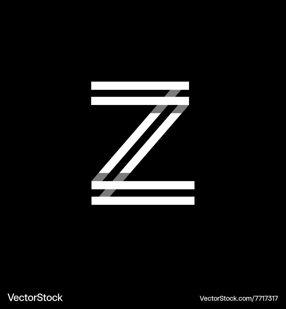 Capital letter z logo monogram emblem Royalty Free Vector