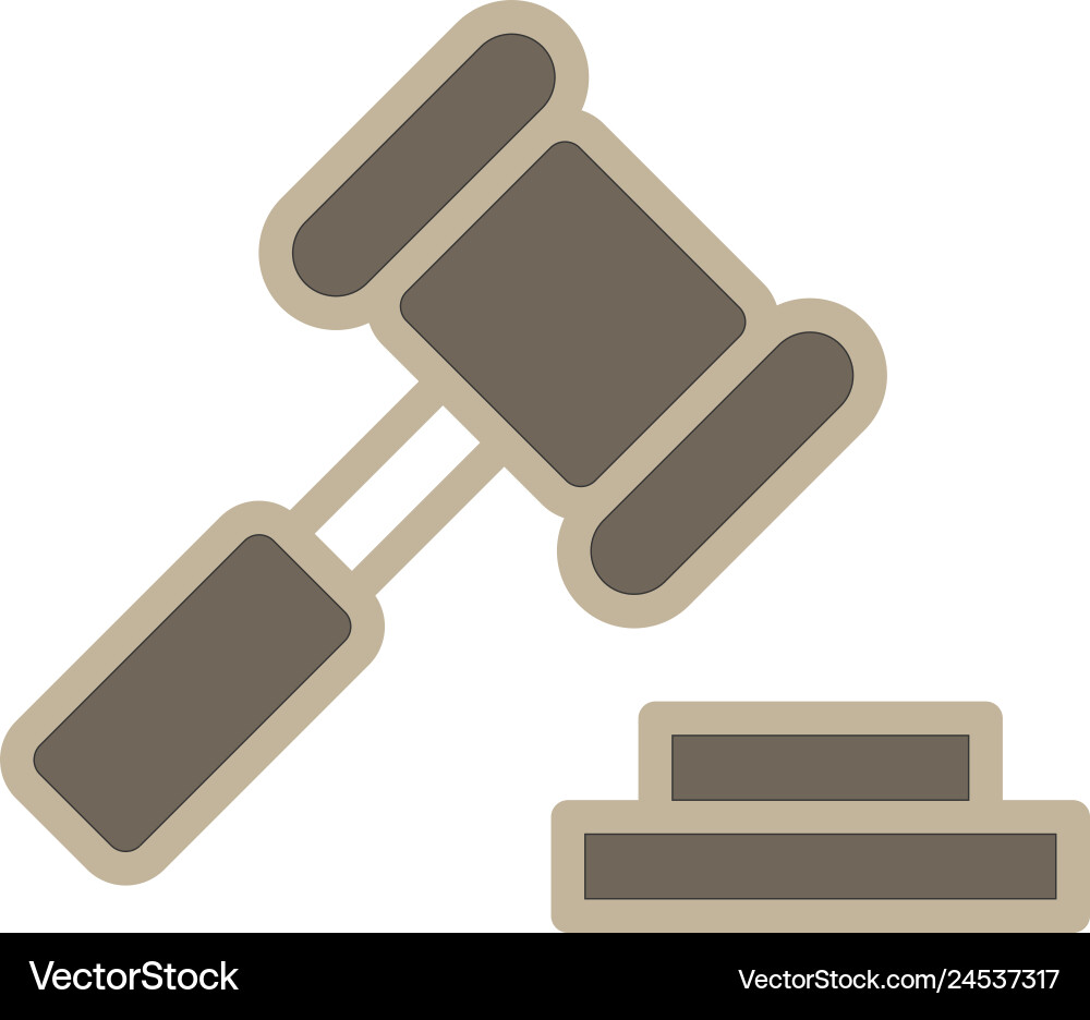 Law hammer icon Royalty Free Vector Image - VectorStock