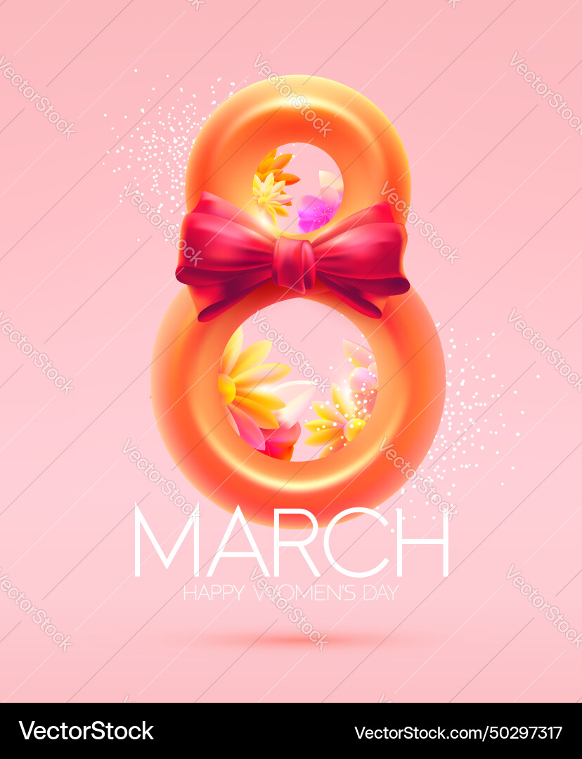 March 8 international womens day Royalty Free Vector Image