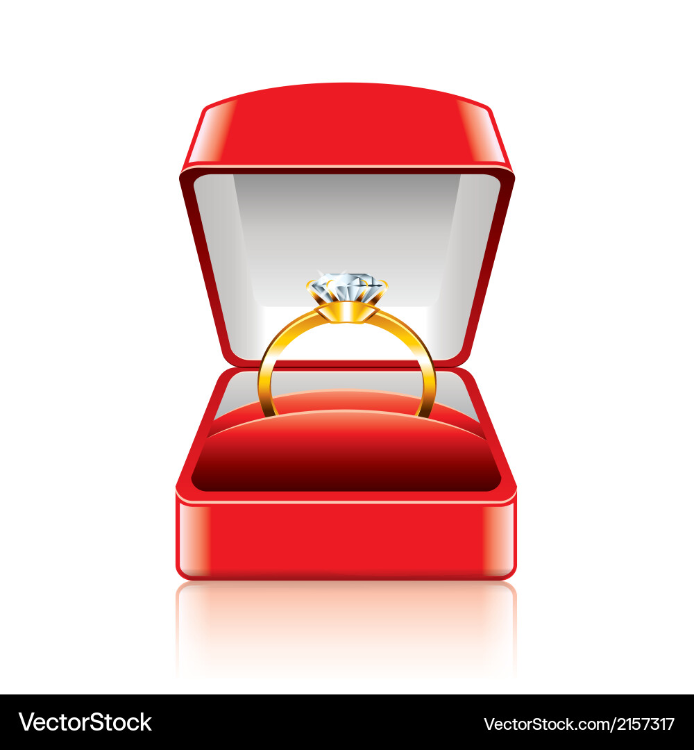 Object ring box Royalty Free Vector Image - VectorStock
