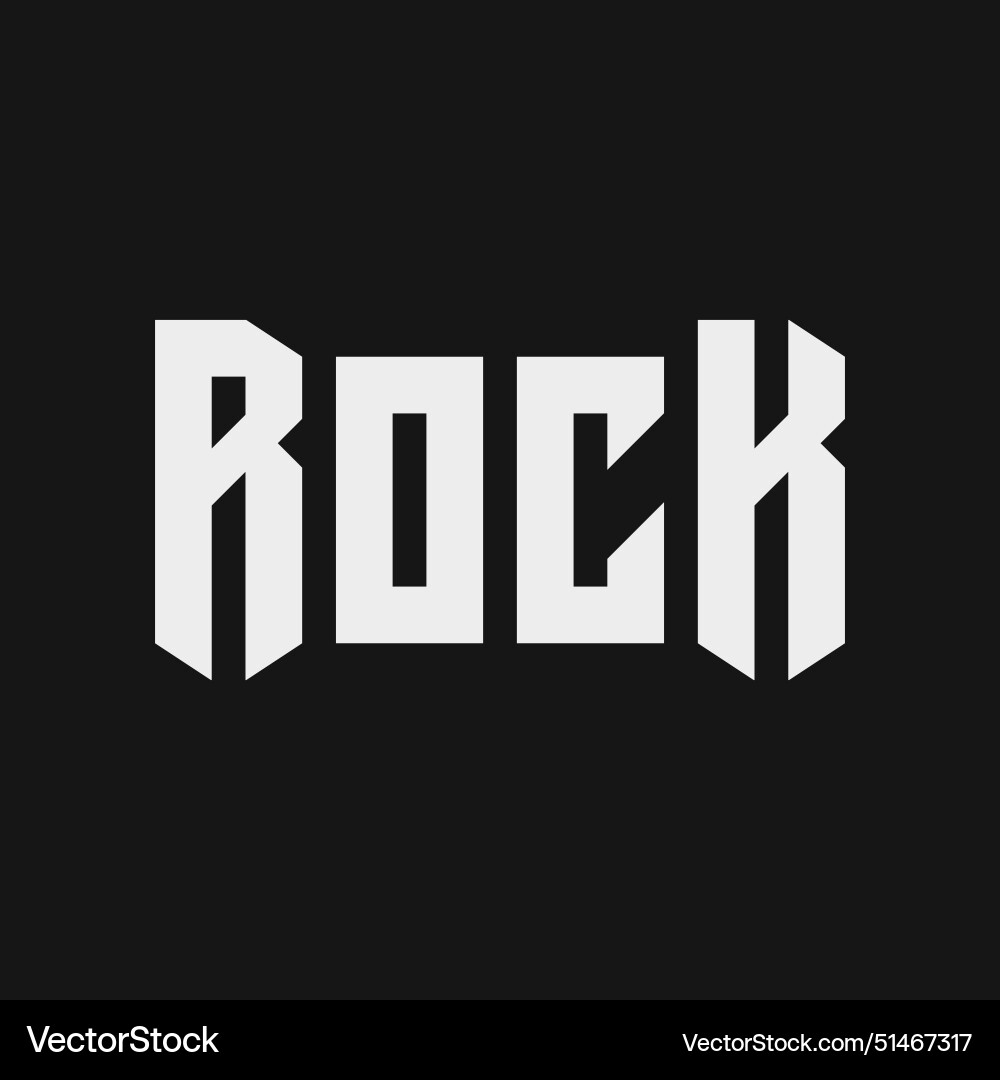 Rock lettering design Royalty Free Vector Image
