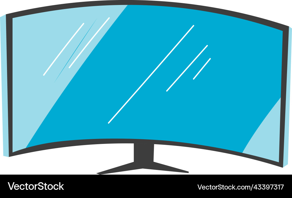 Screen of computer or television wide monitor Vector Image