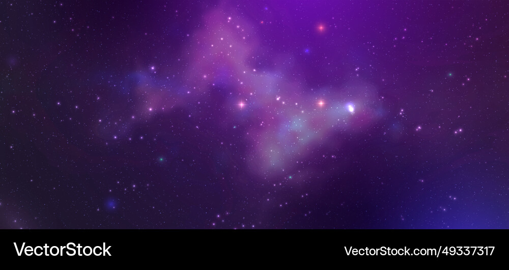 Space background with realistic nebula Royalty Free Vector