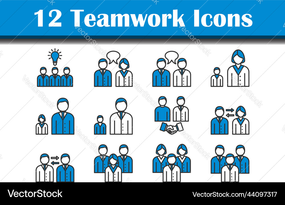 Teamwork icon set Royalty Free Vector Image - VectorStock