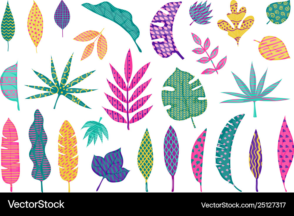 Tropical Leaf Pattern Royalty Free Vector Image