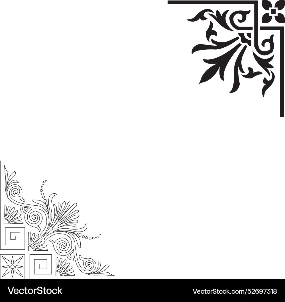 Border frame design elements Royalty Free Vector Image