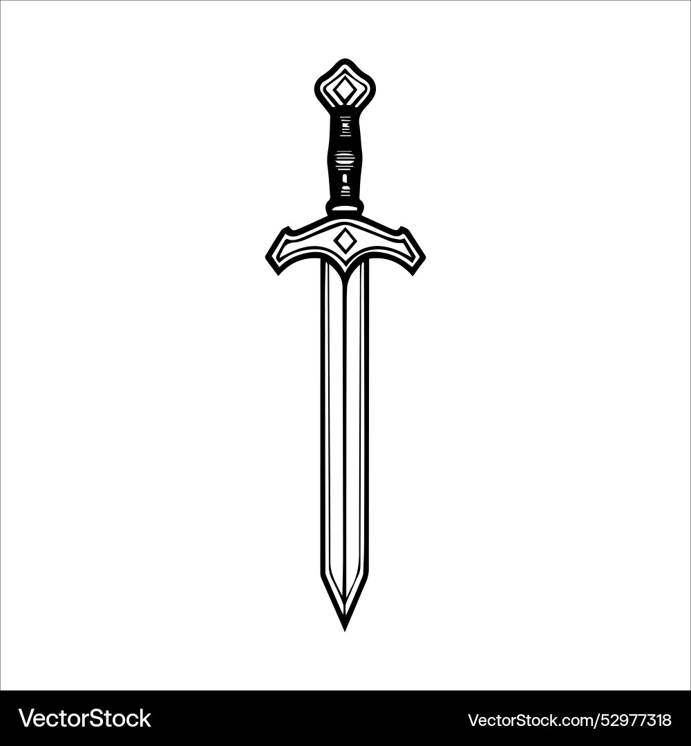 Dagger icon or modern line symbol art Royalty Free Vector