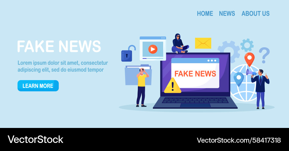 Fake News & Misinformation Royalty Free Vector Image