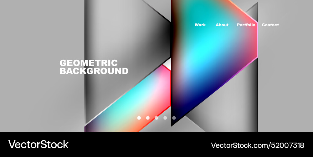 Gradient triangle geometric minimal wallpaper Vector Image