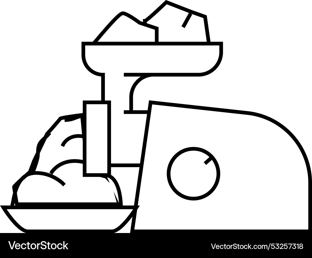 Ground meat line icon Royalty Free Vector Image