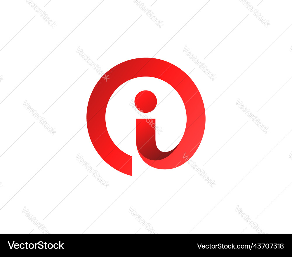 Letter i logo icon design template elements Vector Image