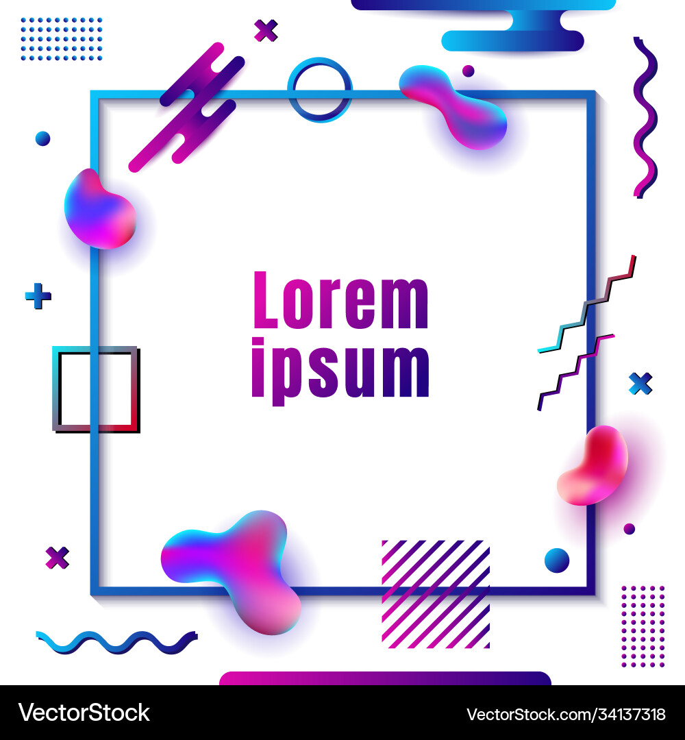 Modern and trendy invitation design template Vector Image