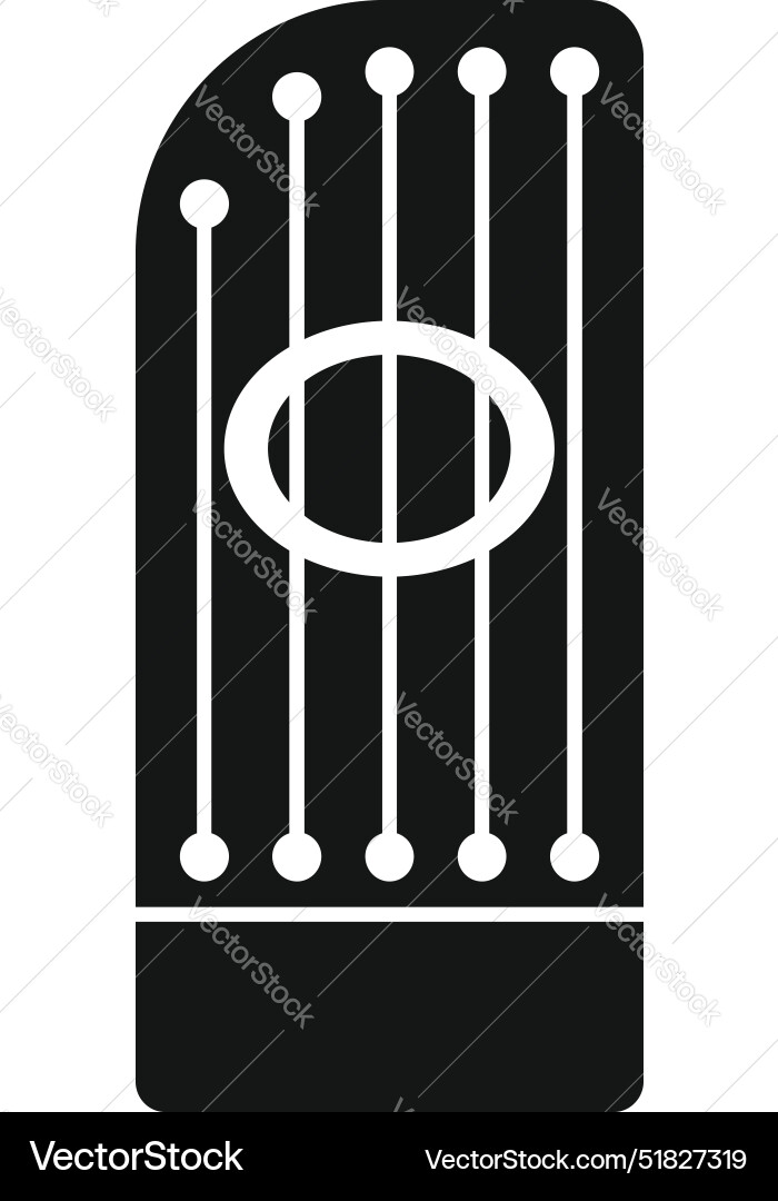 Acoustic guitar with strings and sound hole Vector Image