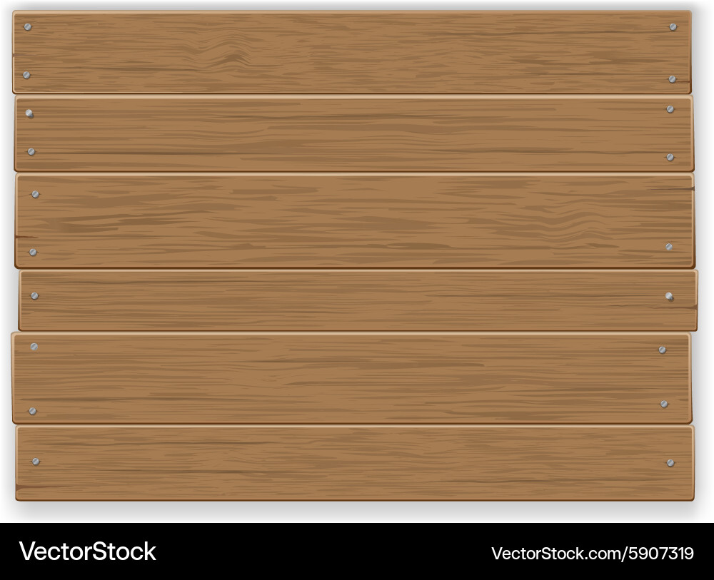 Aged empty brown wooden sign Royalty Free Vector Image