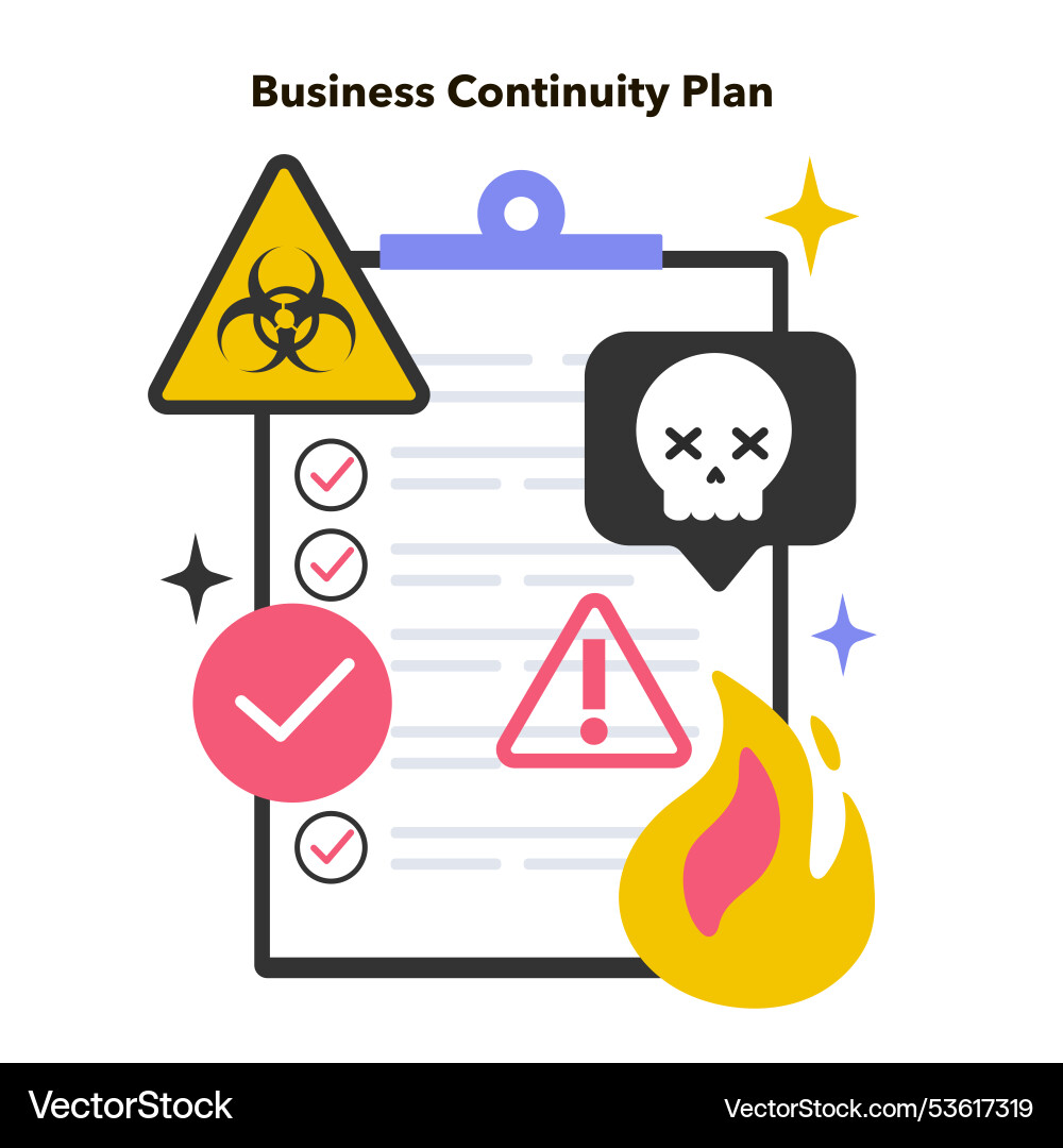 Bcp or business continuity plan methodology Vector Image