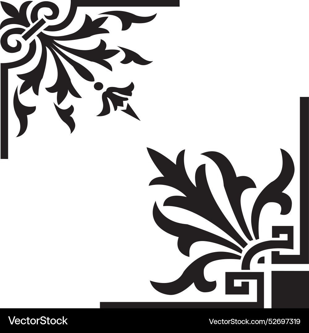 Border frame design elements Royalty Free Vector Image