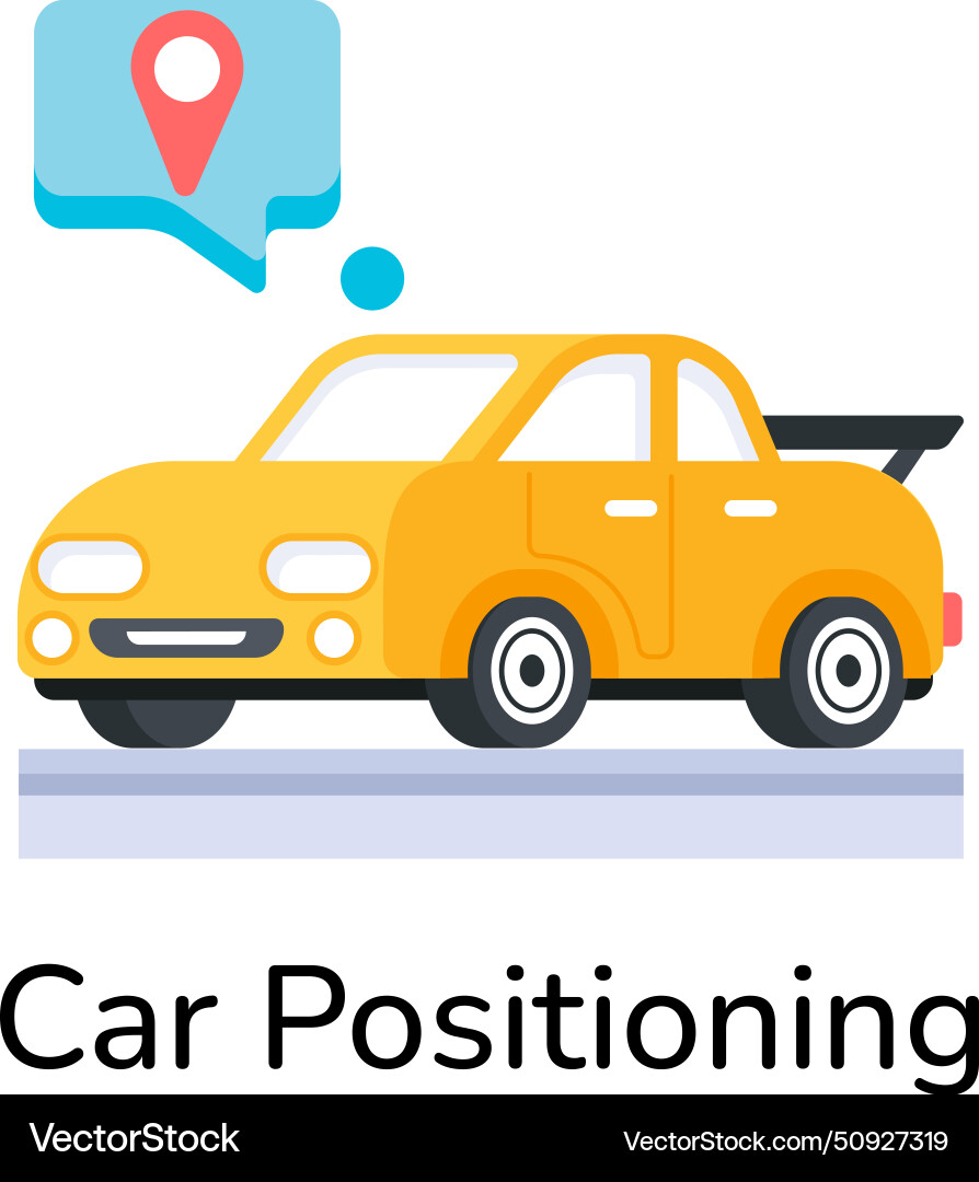 Car positioning Royalty Free Vector Image - VectorStock