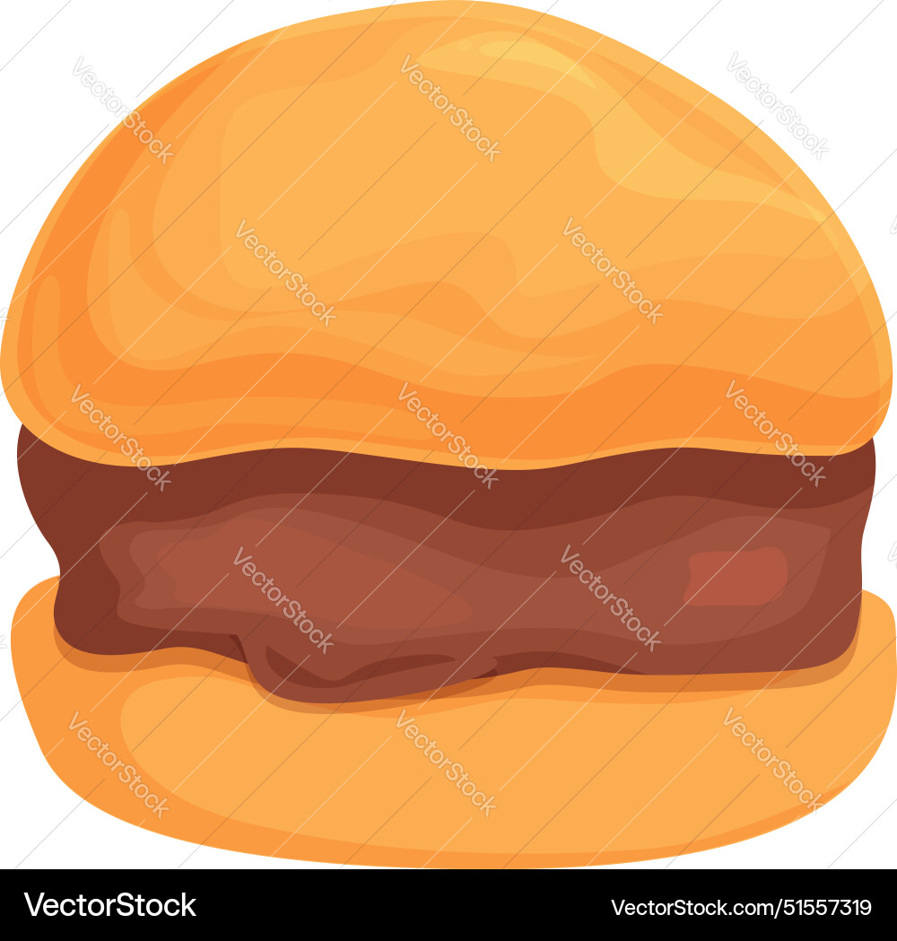 Delicious burger with bun and patty being prepared