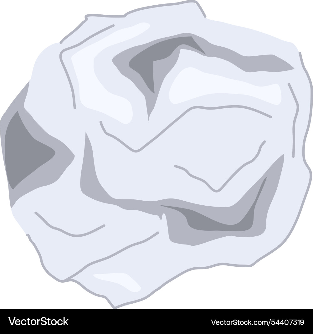 Flatten crumpled paper balls cartoon Royalty Free Vector