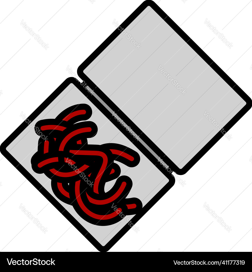 Icon of worm container Royalty Free Vector Image