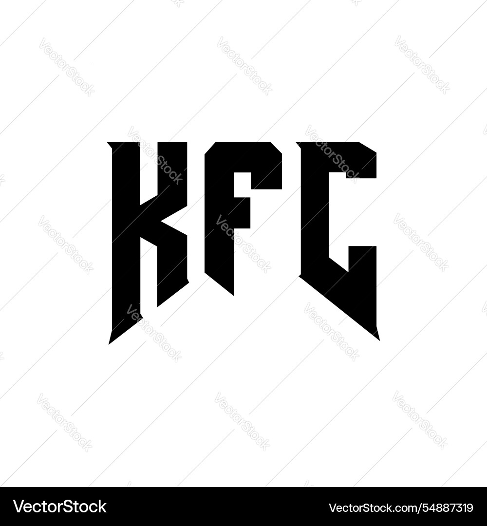 Kfc letter logo design for technology company Vector Image