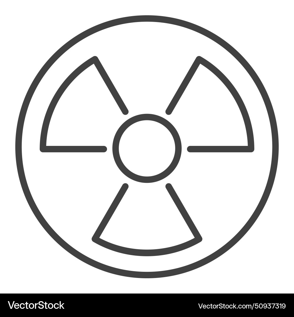 Radiation protection radioactive hazard icon Vector Image