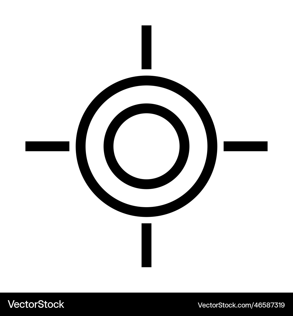 Sight and reticle icon or target Royalty Free Vector Image