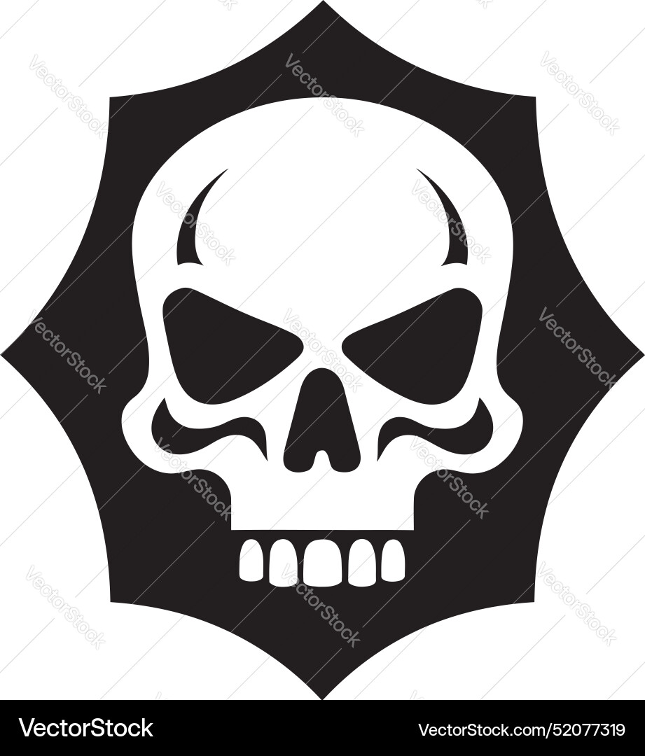 Venomous visage logo featuring toxic skull Vector Image
