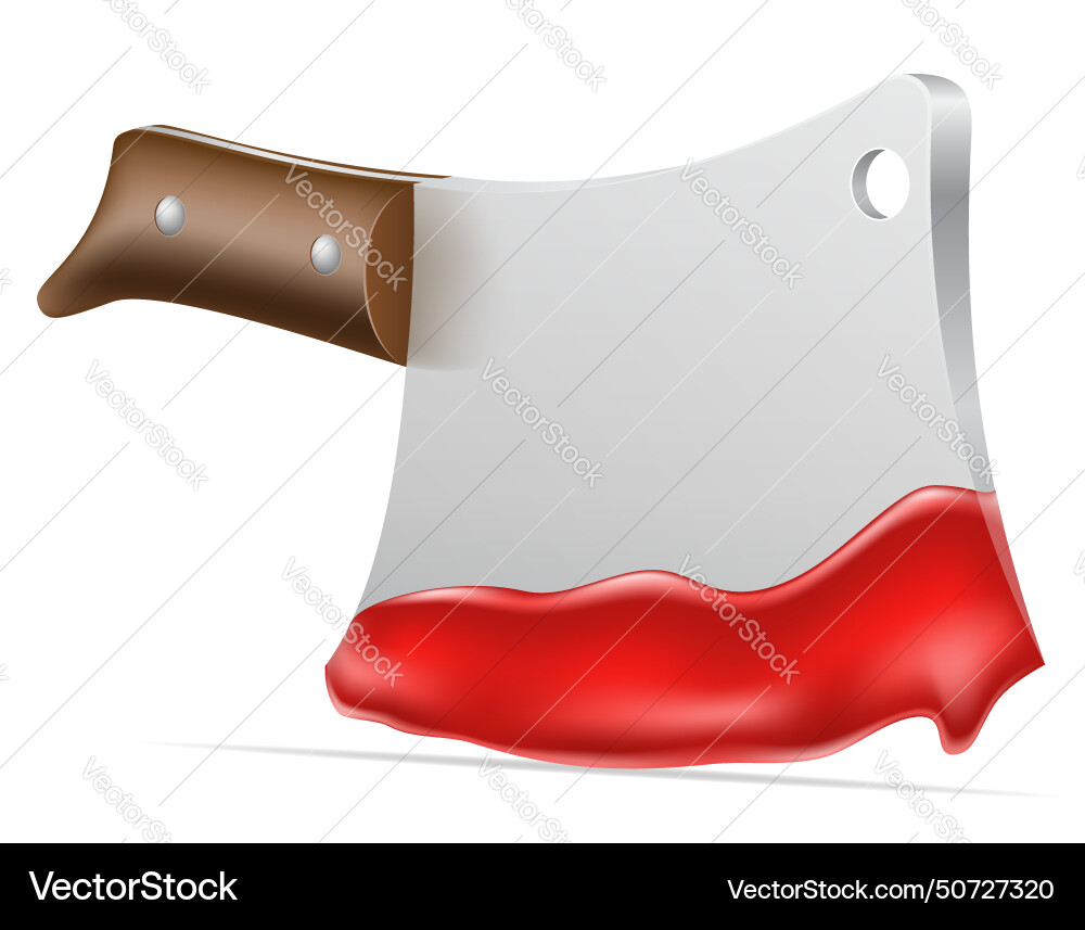 Butcher chef knife for cutting meat Royalty Free Vector
