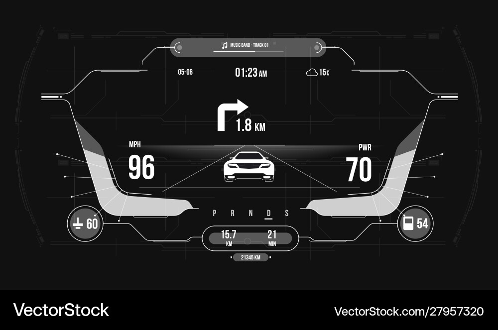 Auto infographic ui Analyse und Diagnose Vektorbild