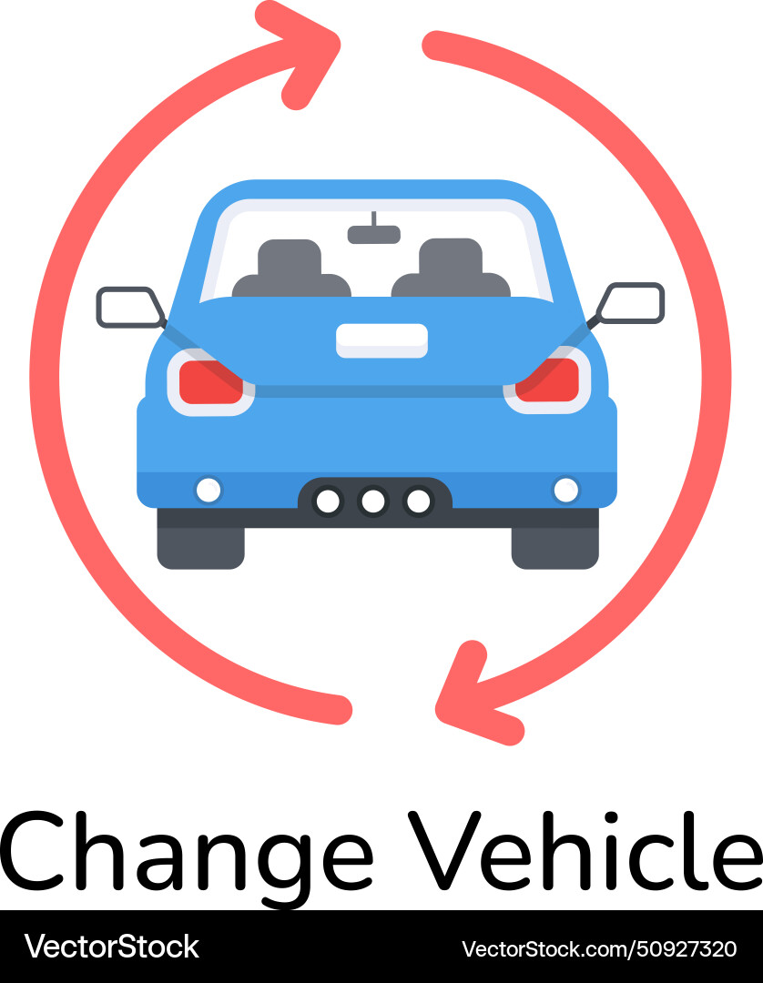 Change vehicle Royalty Free Vector Image - VectorStock