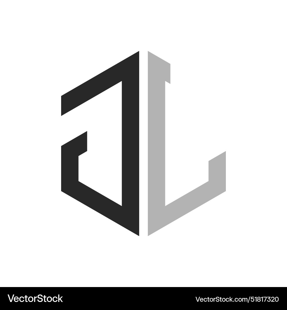 Modern unique hexagon letter jl logo design Vector Image