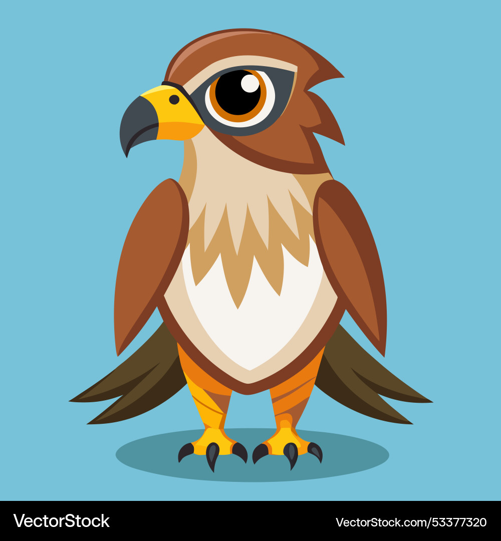 Print adorable hawk clipart Royalty Free Vector Image