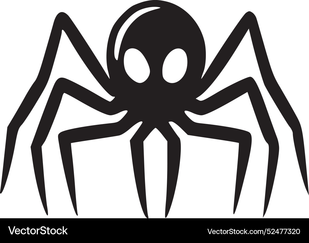 Spider - minimalist and simple silhouette Vector Image