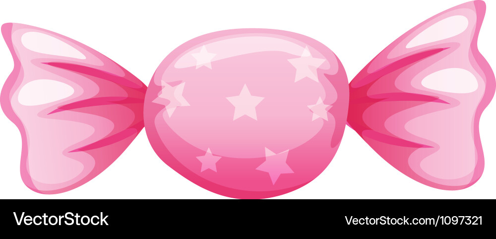 A pink candy Royalty Free Vector Image - VectorStock