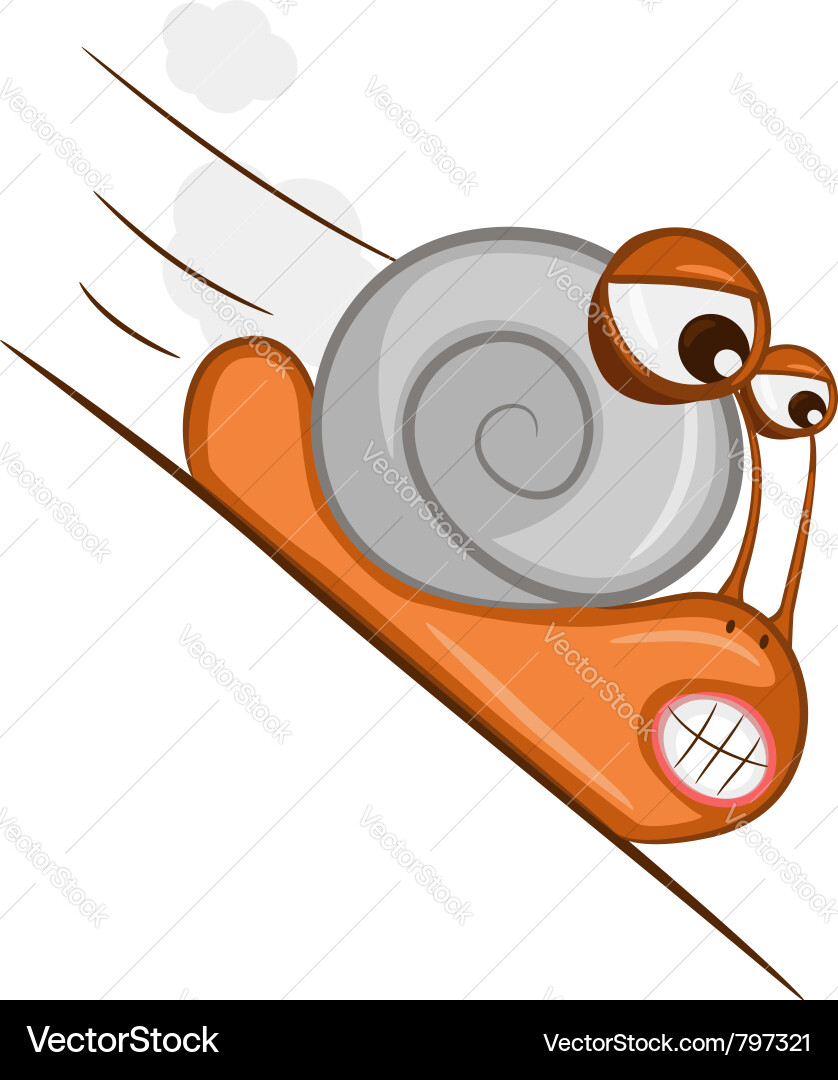 Fast snail Royalty Free Vector Image - VectorStock