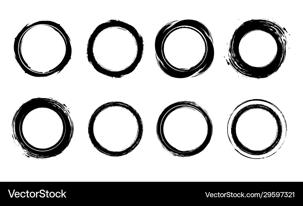 Grunge Circle Border Frame Royalty Free Vector Image