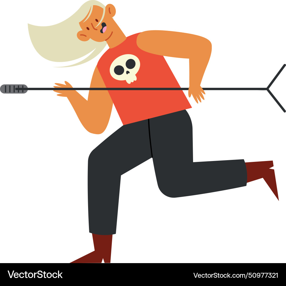 Heavy metal male singer Royalty Free Vector Image