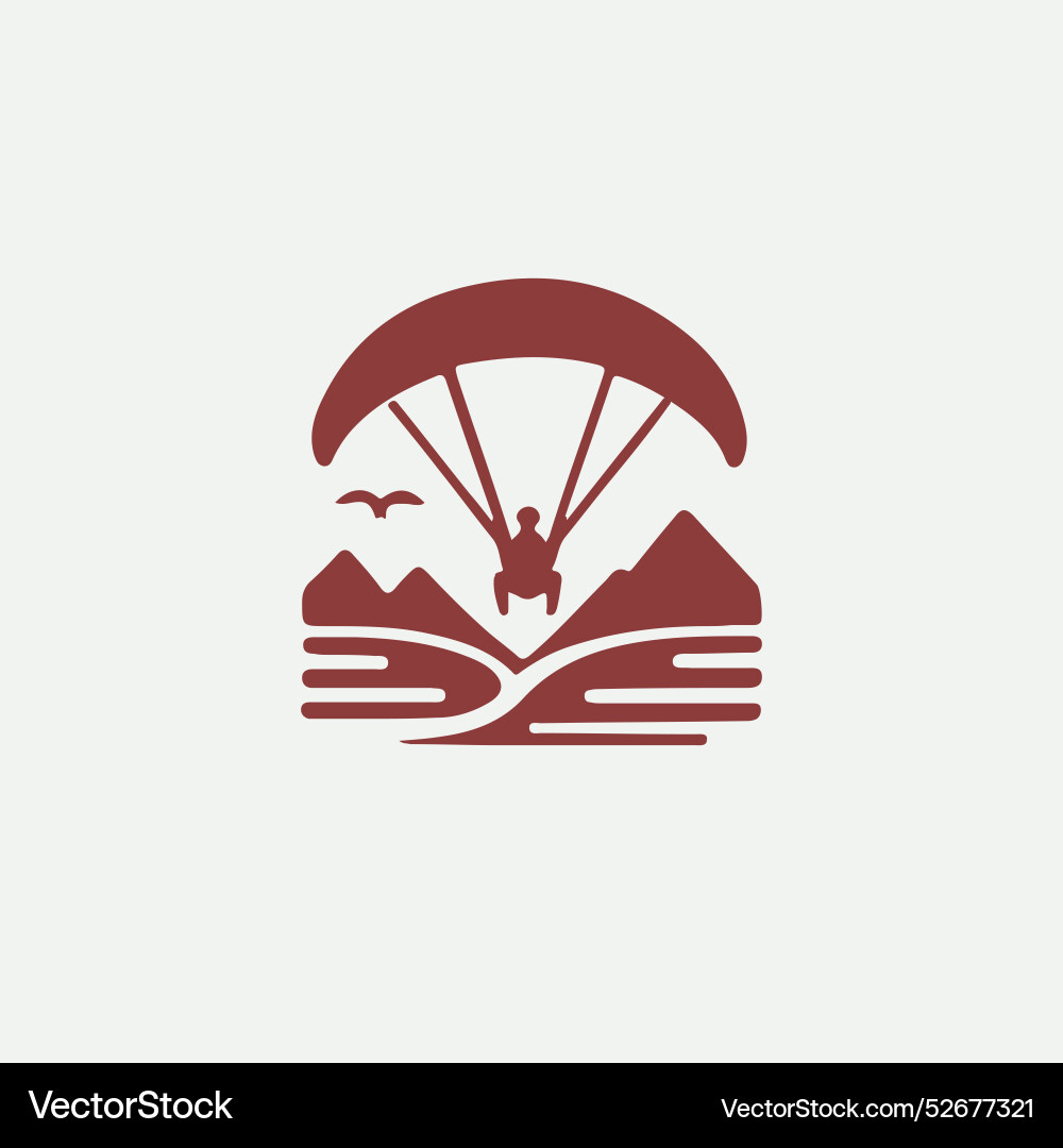Paragliding logo Royalty Free Vector Image - VectorStock