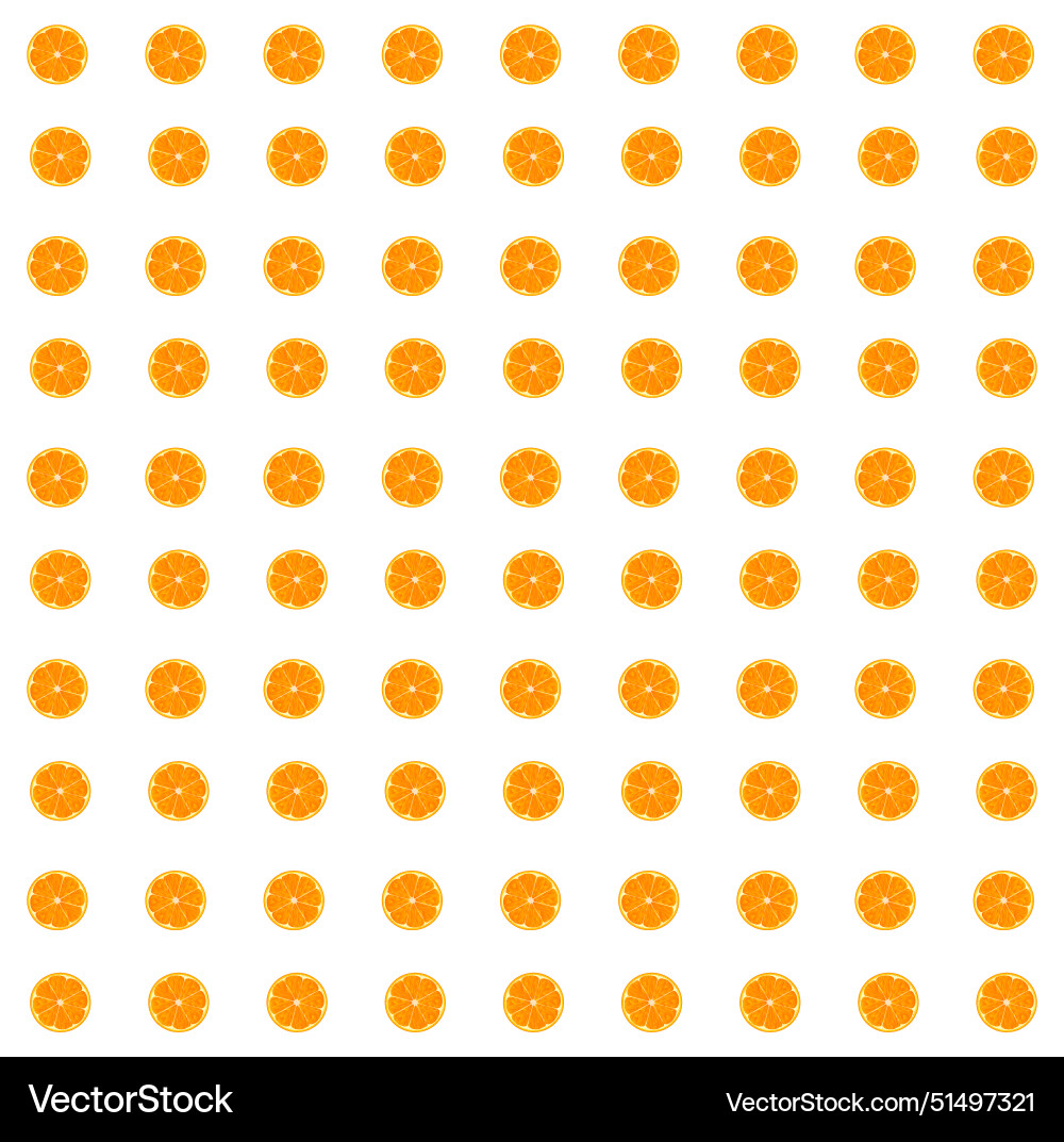 Seamless orange fruit pattern background Vector Image