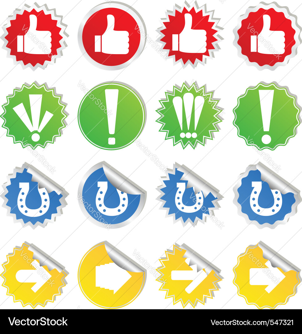 Stickers Royalty Free Vector Image - VectorStock
