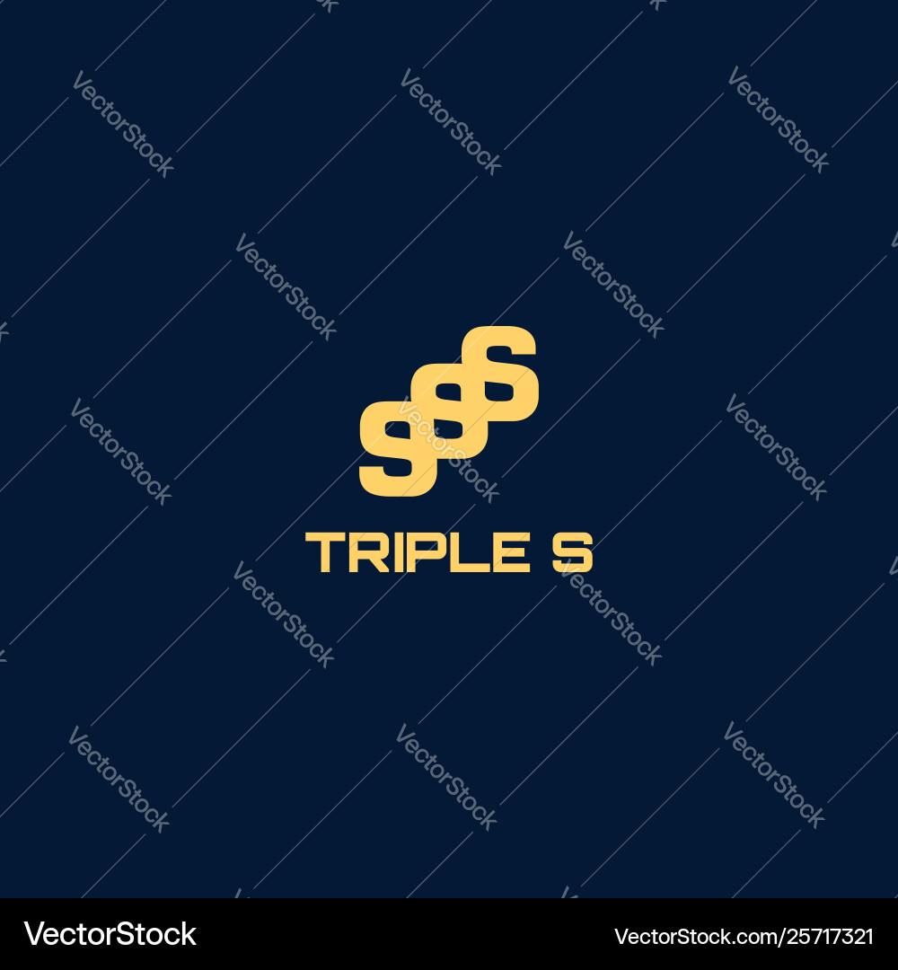 Triple s logo Royalty Free Vector Image - VectorStock
