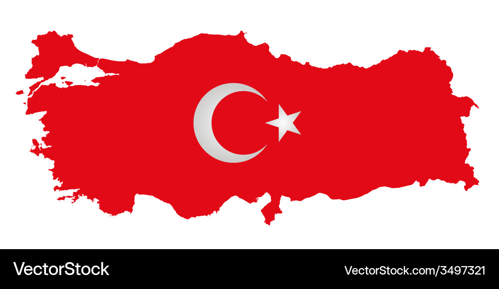 Turkey flag Royalty Free Vector Image - VectorStock
