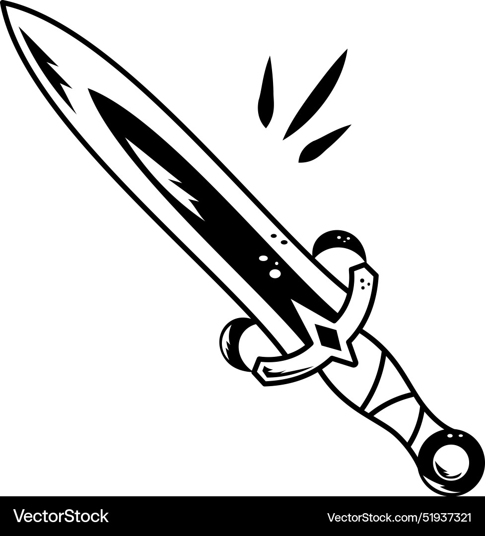 Vintage dagger Royalty Free Vector Image - VectorStock