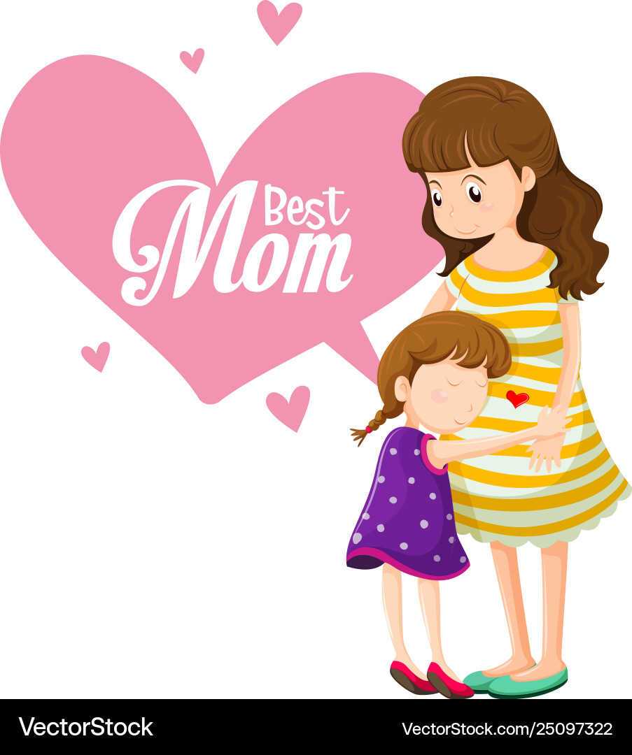A best mom template Royalty Free Vector Image - VectorStock
