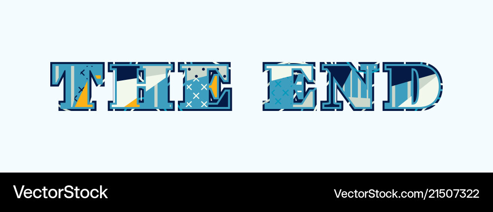 End concept word art Royalty Free Vector Image