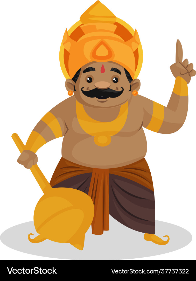 Kumbhakarna cartoon character Royalty Free Vector Image