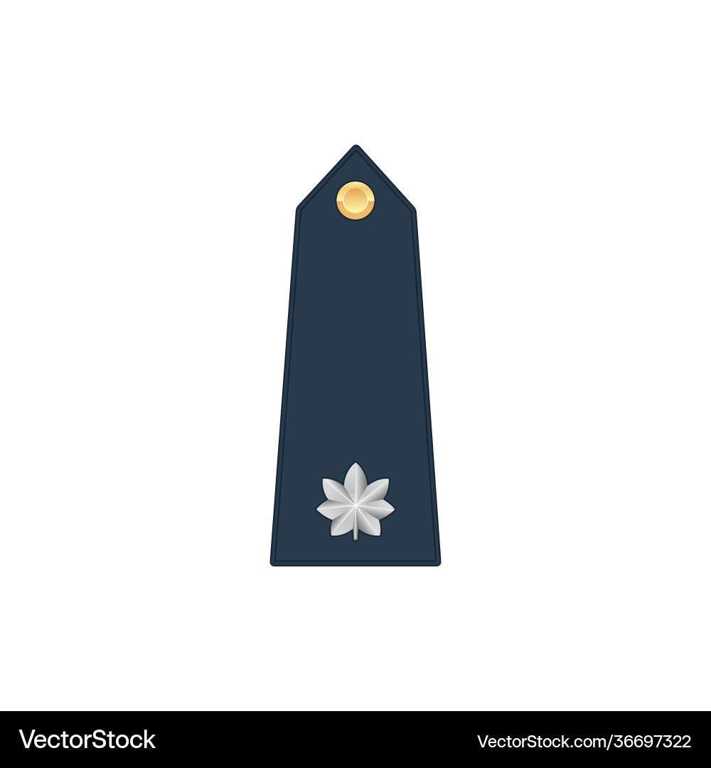 Lieutenant colonel rank insignia isolated stripe Vector Image