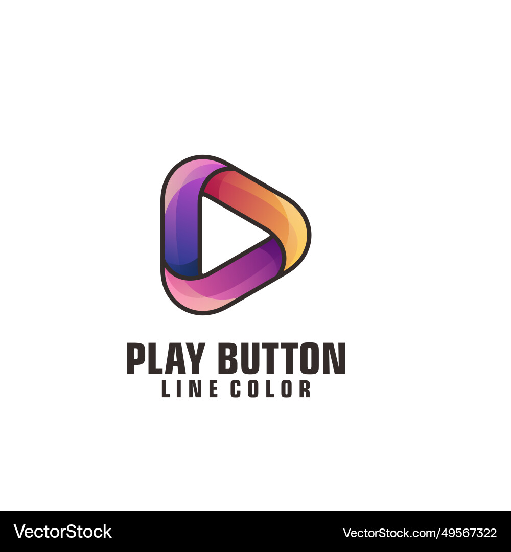 Play gradient logo Royalty Free Vector Image - VectorStock
